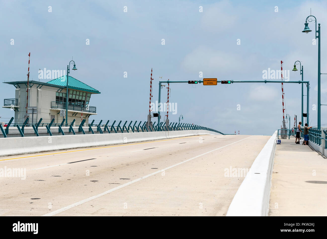Drawbridge barriers and control office on Gulf Boulevard, Johns Pass ...