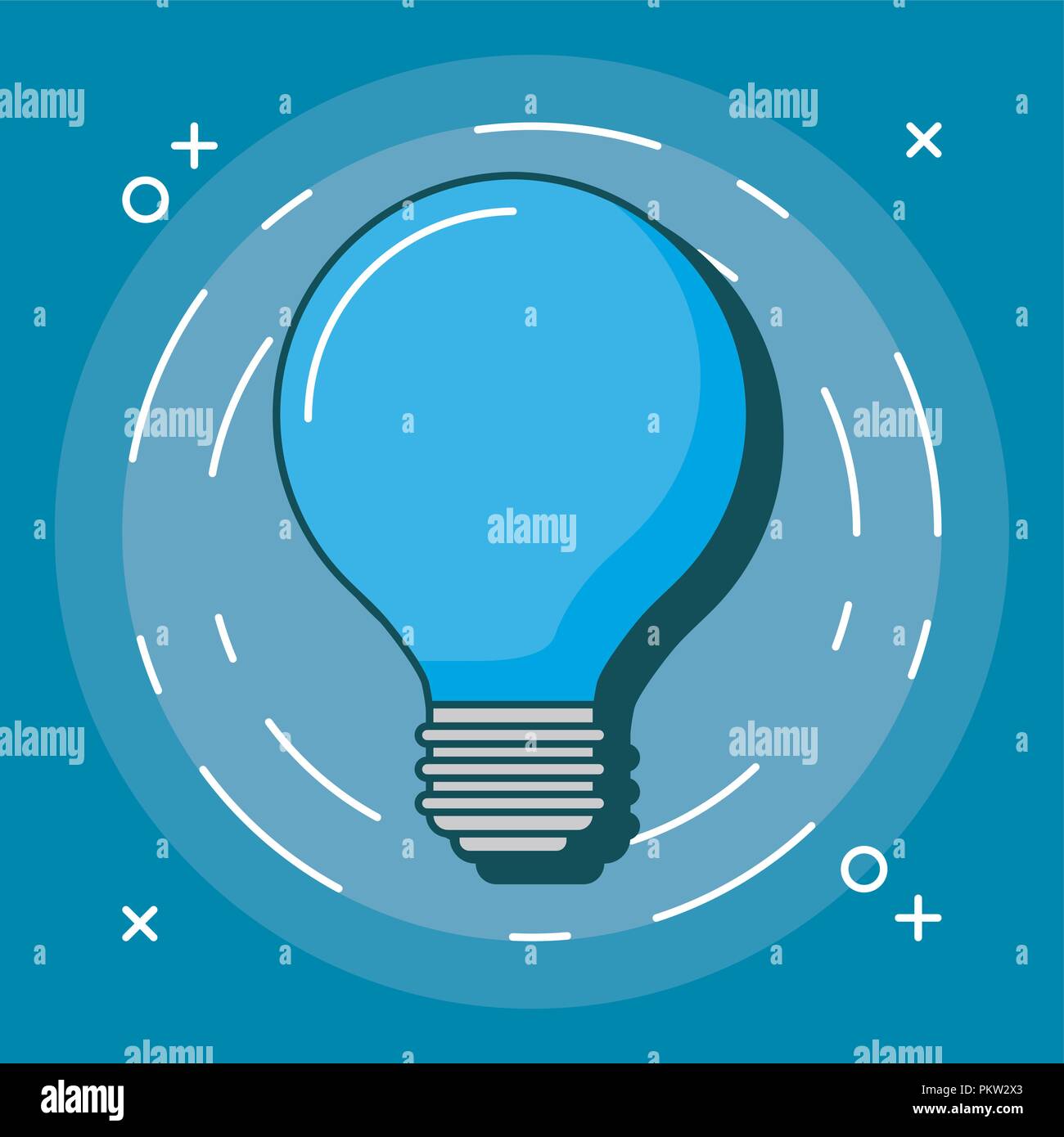 bulb light icon over blue background, colorful design. vector ...