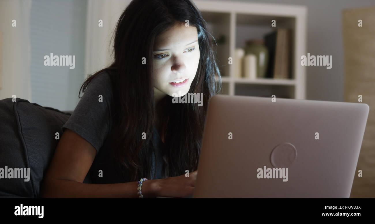 Woman staying up late hi-res stock photography and images - Alamy