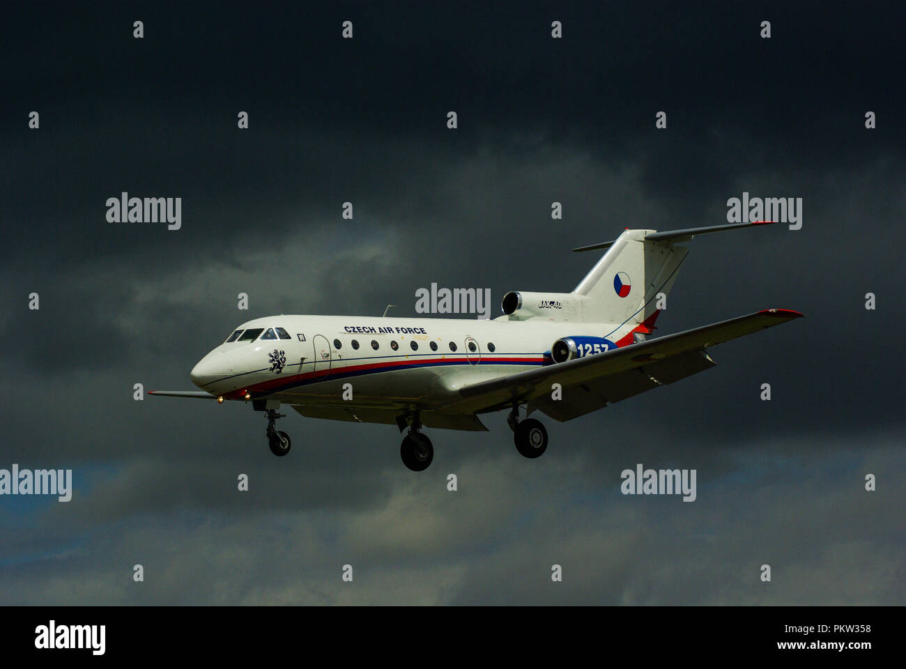 Czech Air Force Yakovlev Yak-40 Codling, a small, three engined jet ...