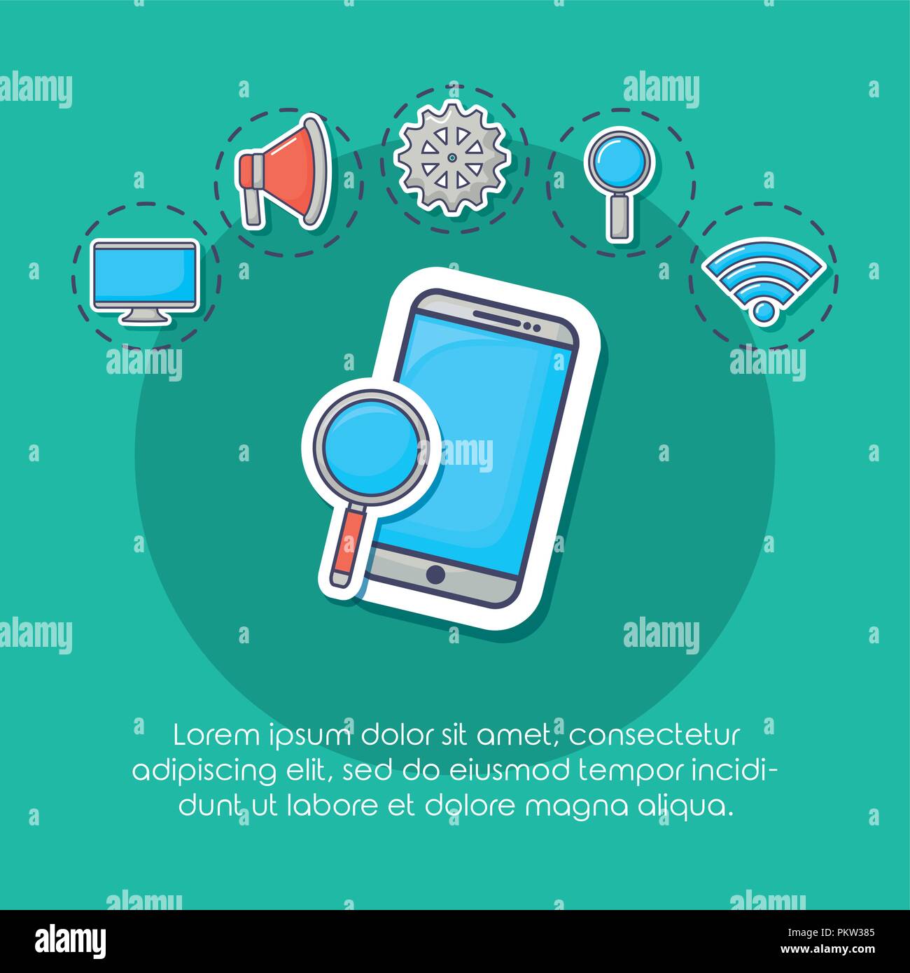 infographic of innovation and technology concept with cellphone and ...