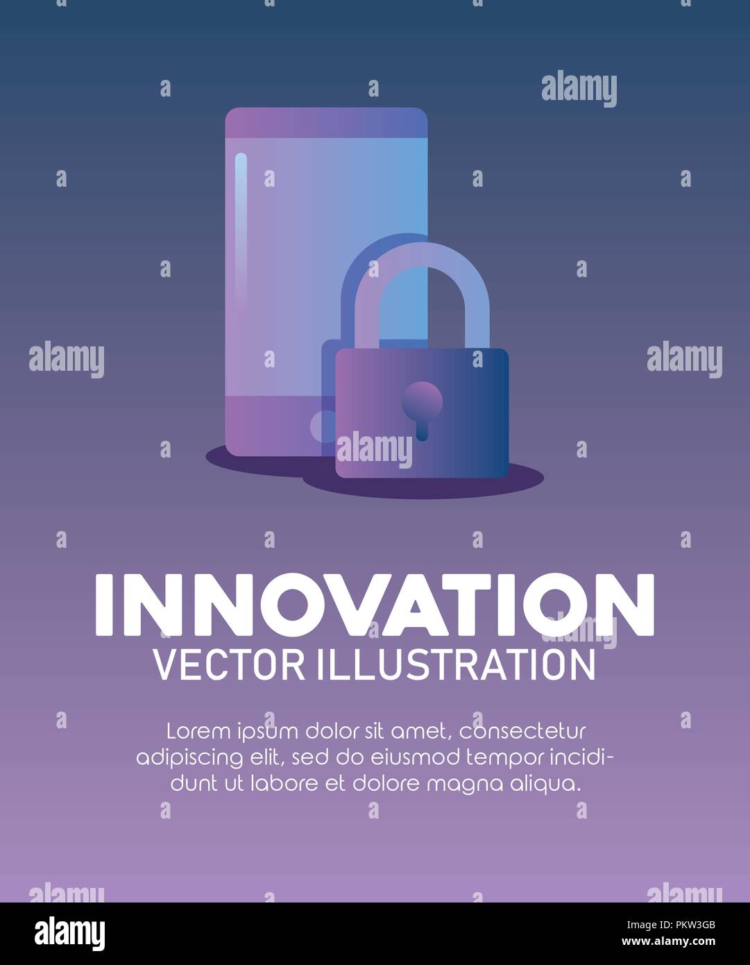 infographic of innovation and technology concept with cellphone and ...