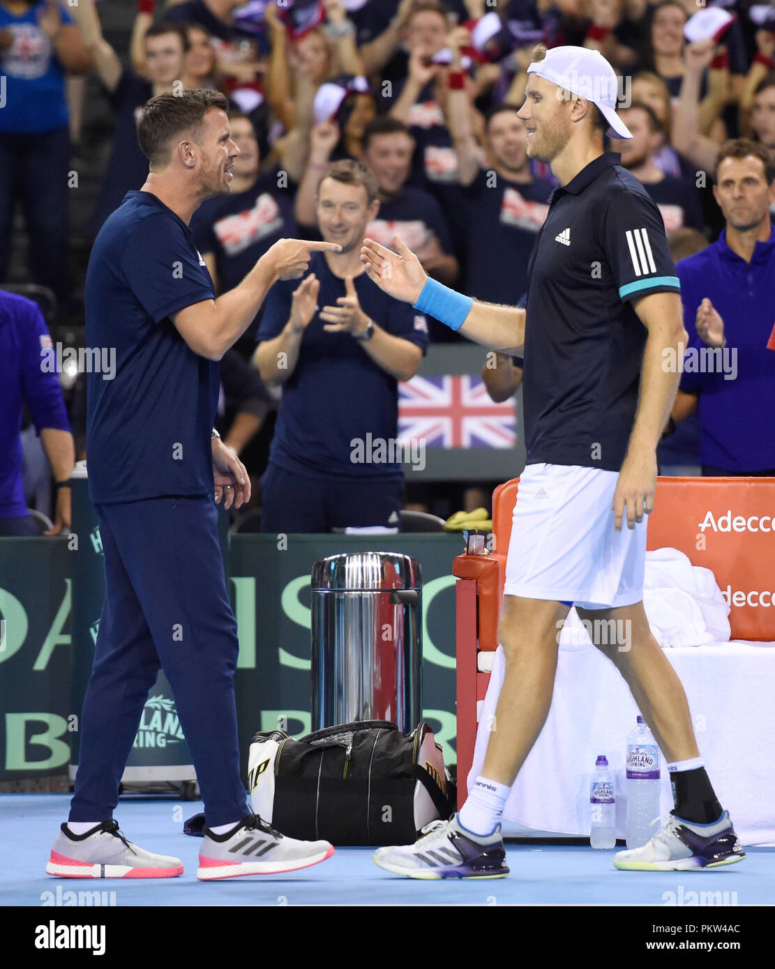 Great Britain's Dominic Inglot celebrates with Captain Leon Smith afer ...