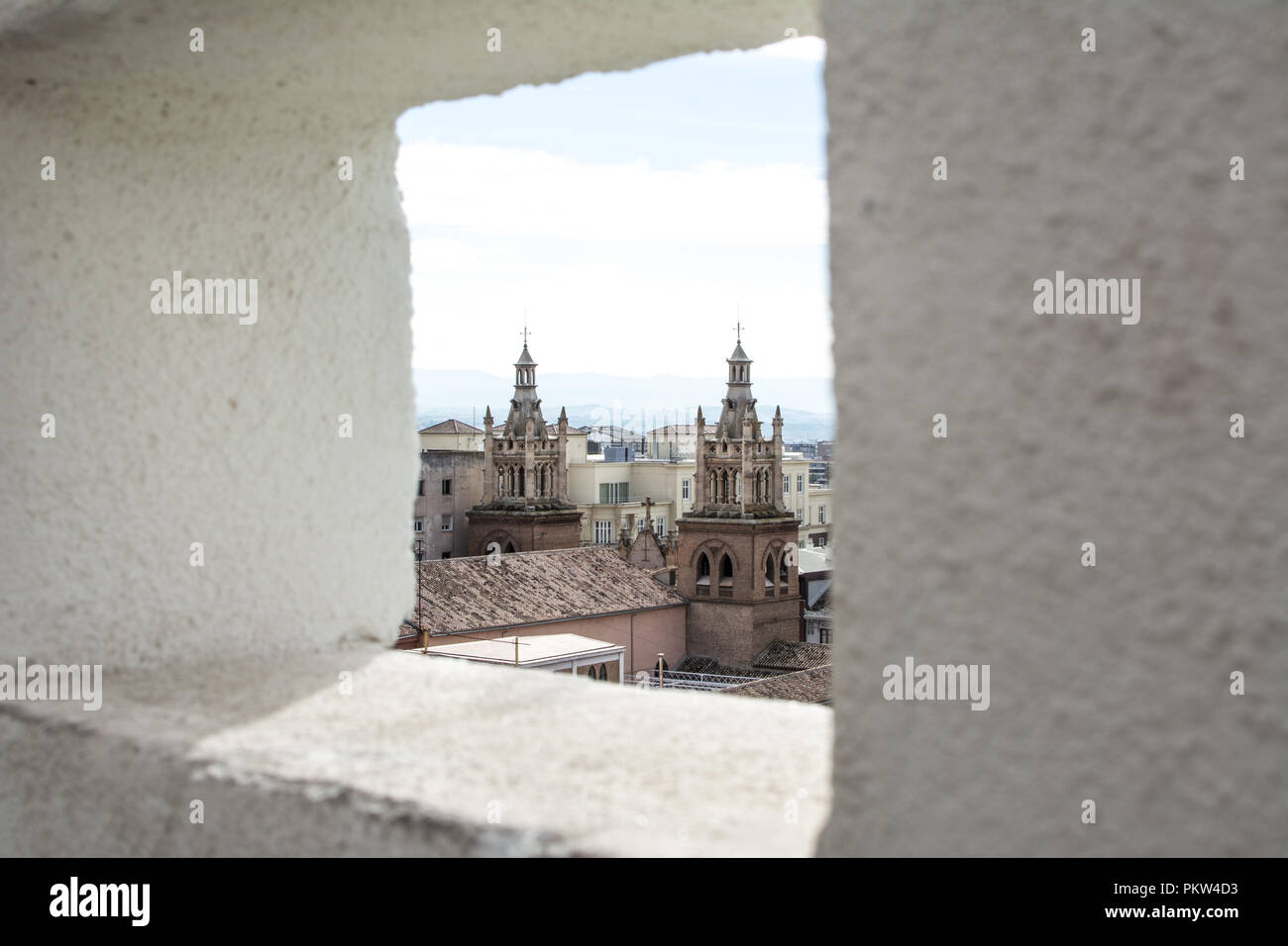 Cityscape of Granada, Spain, through the window Stock Photo - Alamy