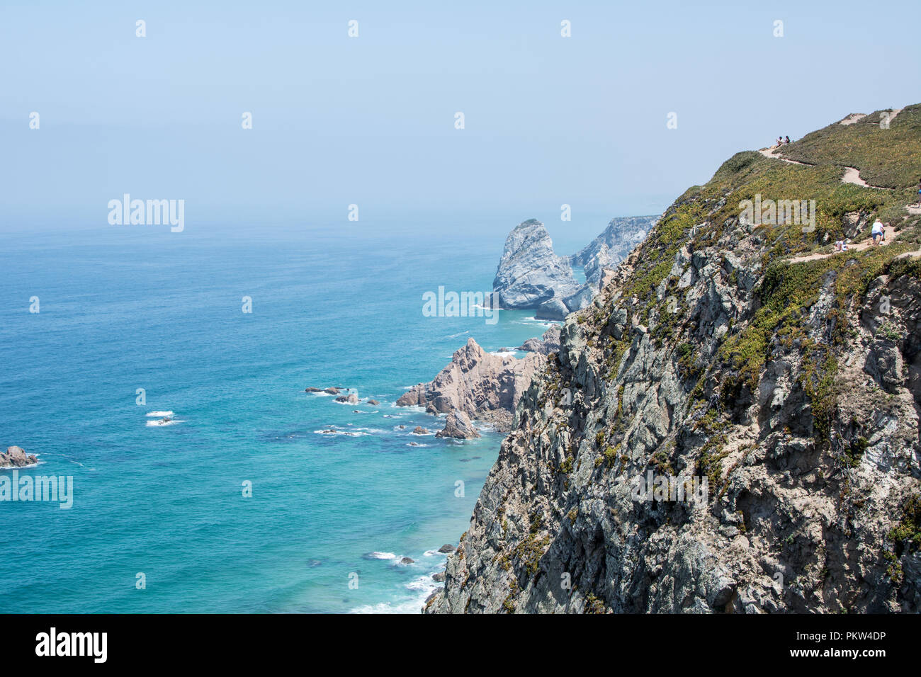 Panoramic view of the cliffs Cape Roca in Portugal Stock Photo - Alamy