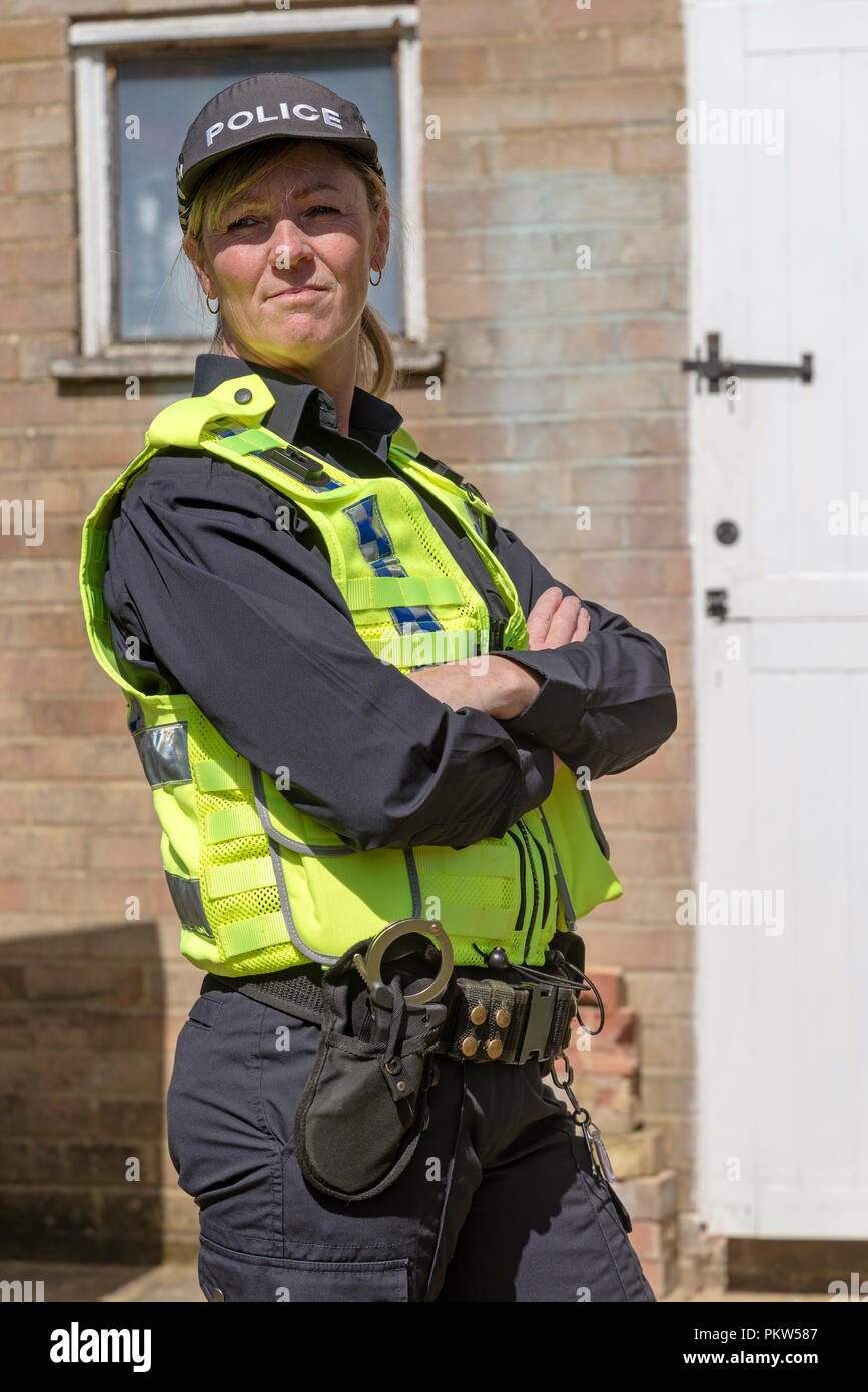 Ponytail policewoman hi-res stock photography and images - Alamy