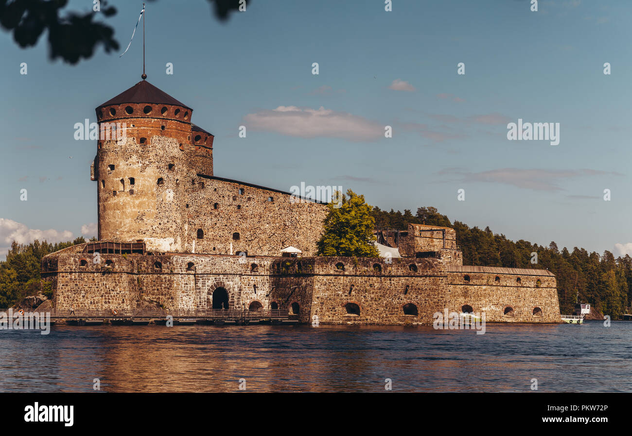 Olavinlinna Castle Water Castle Savonlinna High Resolution Stock ...