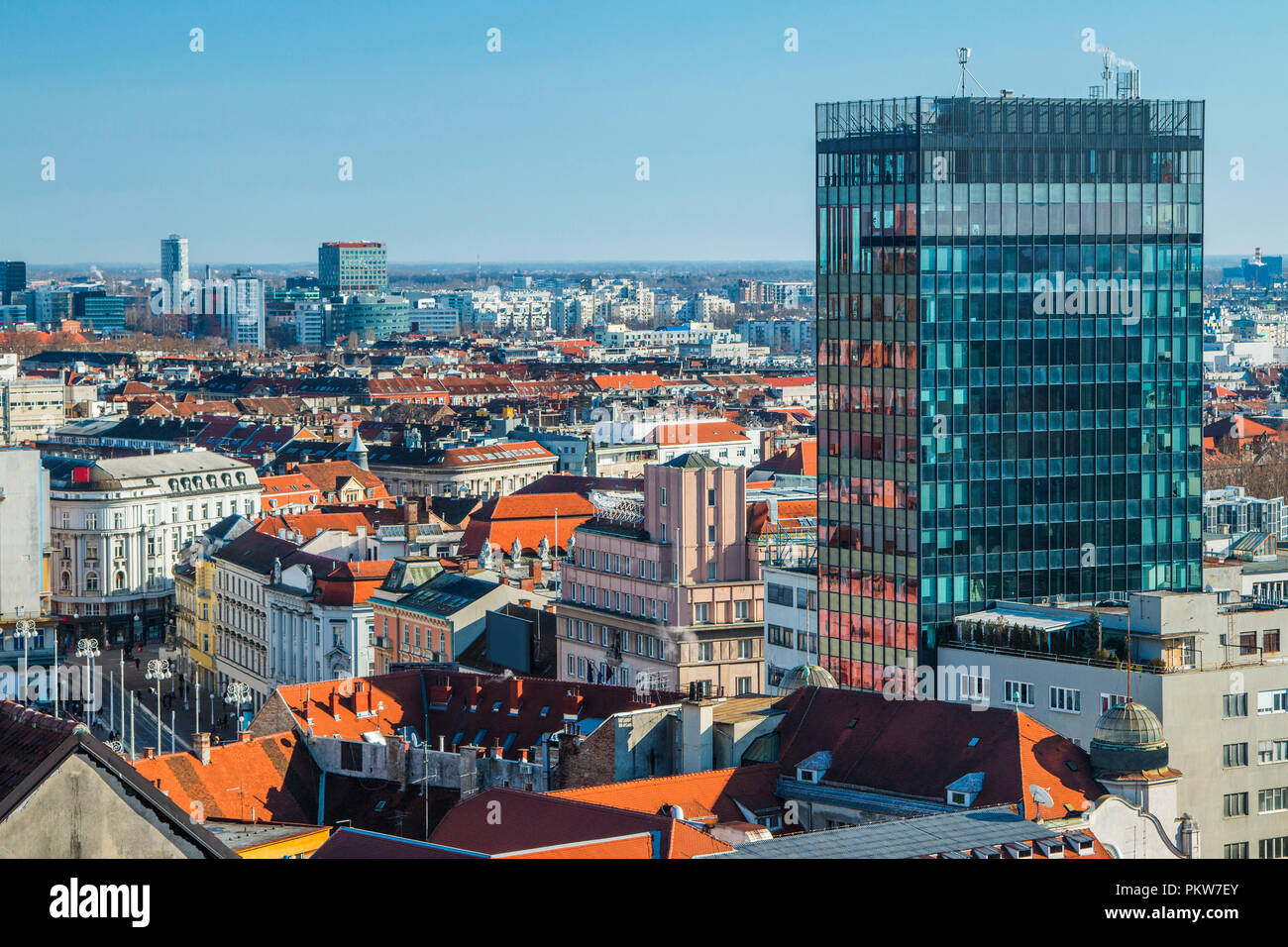 Zagreb down town skyline and modern business towers panoramic view ...