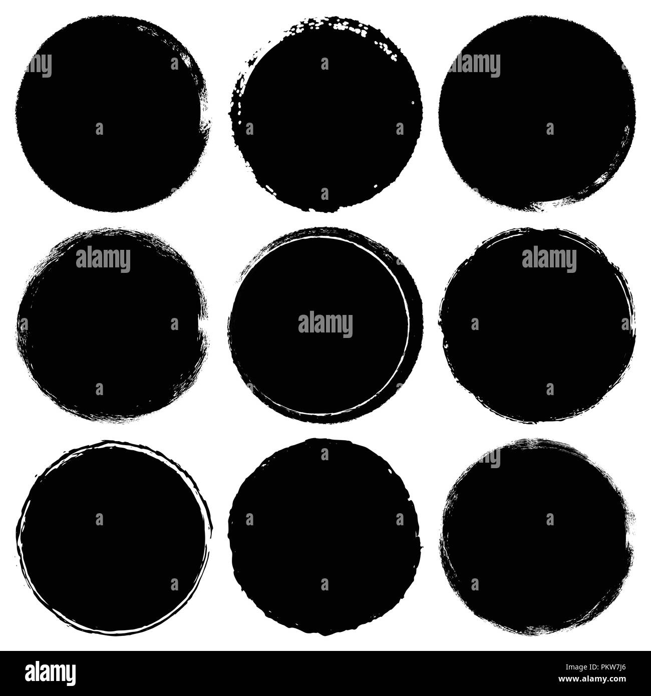 Bold Circle Stamps Stock Vector Image & Art - Alamy