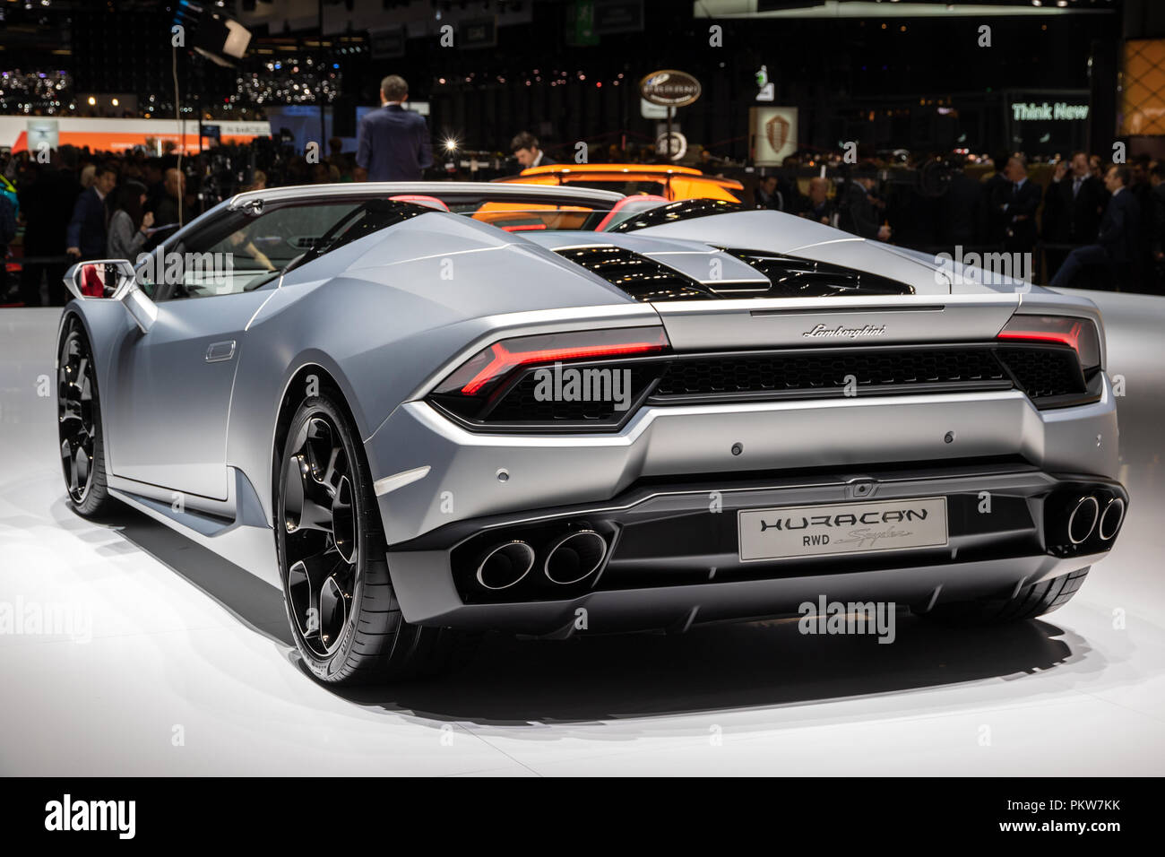 FRANKFURT, GERMANY - SEP 13, 2017: Lamborghini Huracan RWD Spyder ...