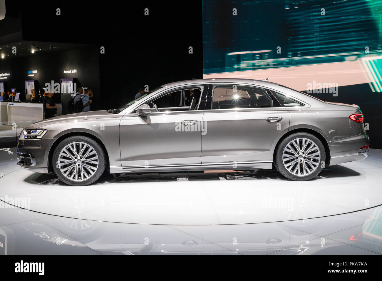 FRANKFURT, GERMANY - SEP 13, 2017: New 2018 Audi A8 L Quattro car ...