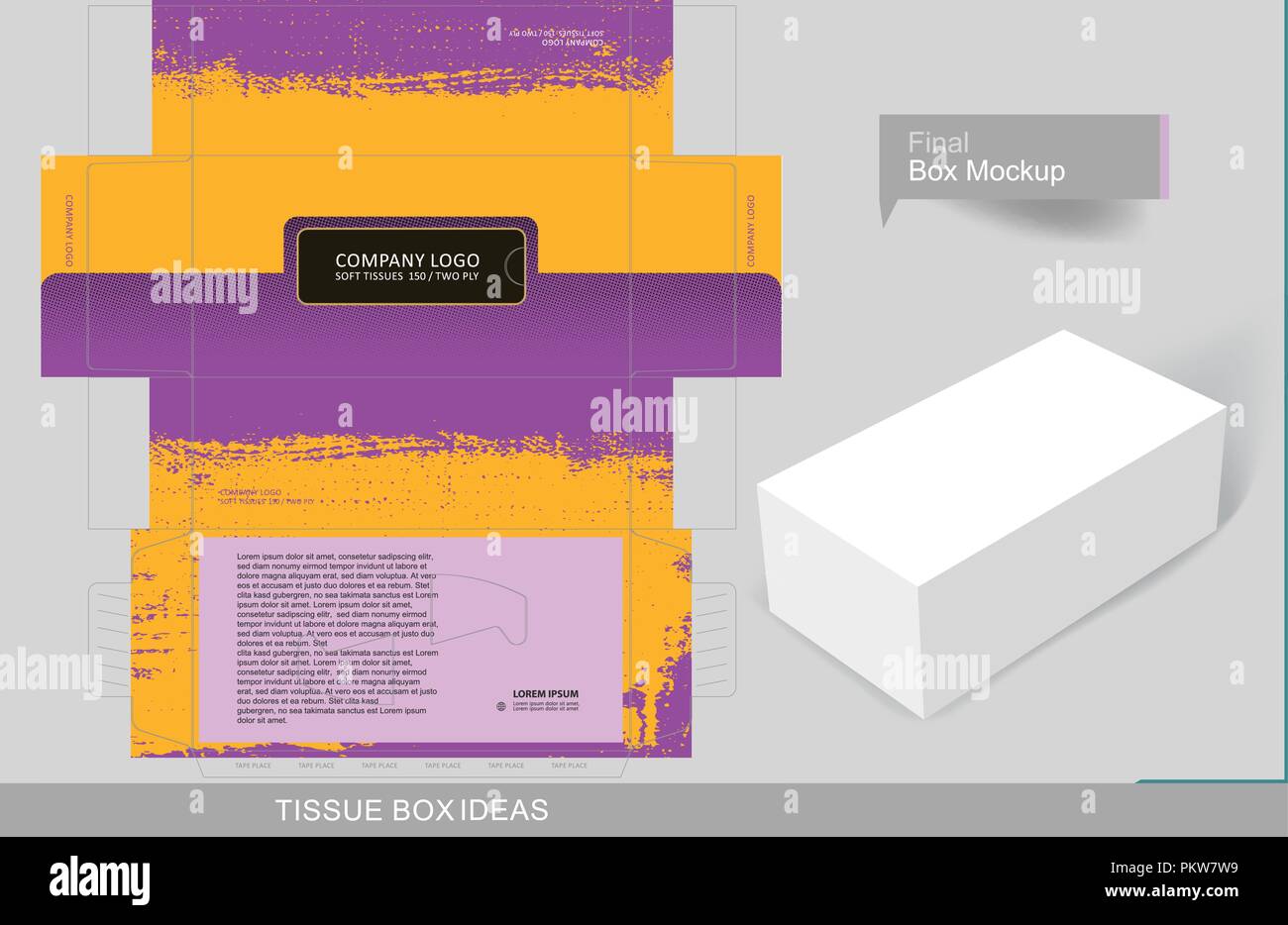 Printable box template hi-res stock photography and images - Alamy