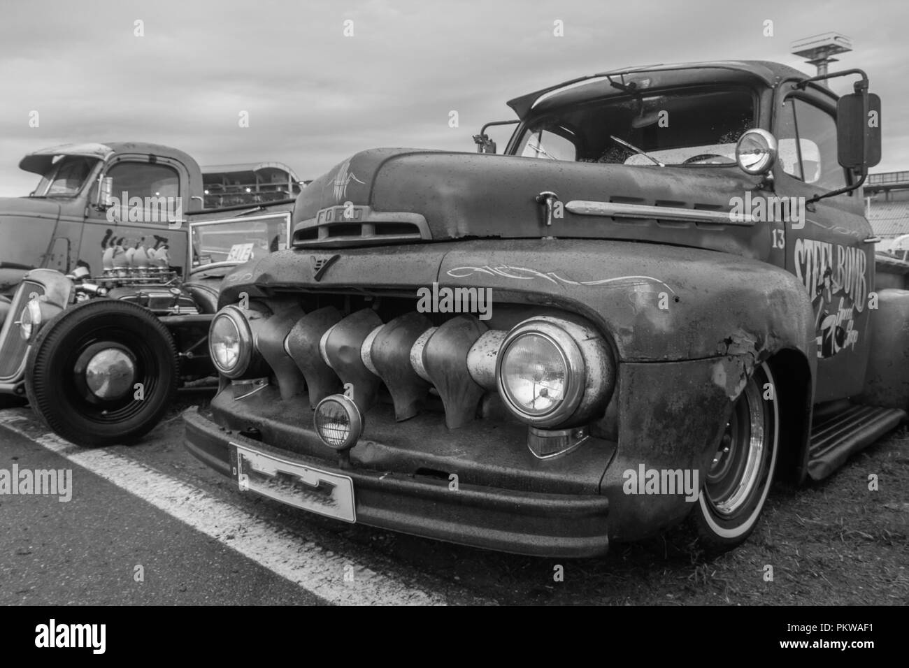 Vintage Ford Trucks Black and White Stock Photos & Images - Alamy
