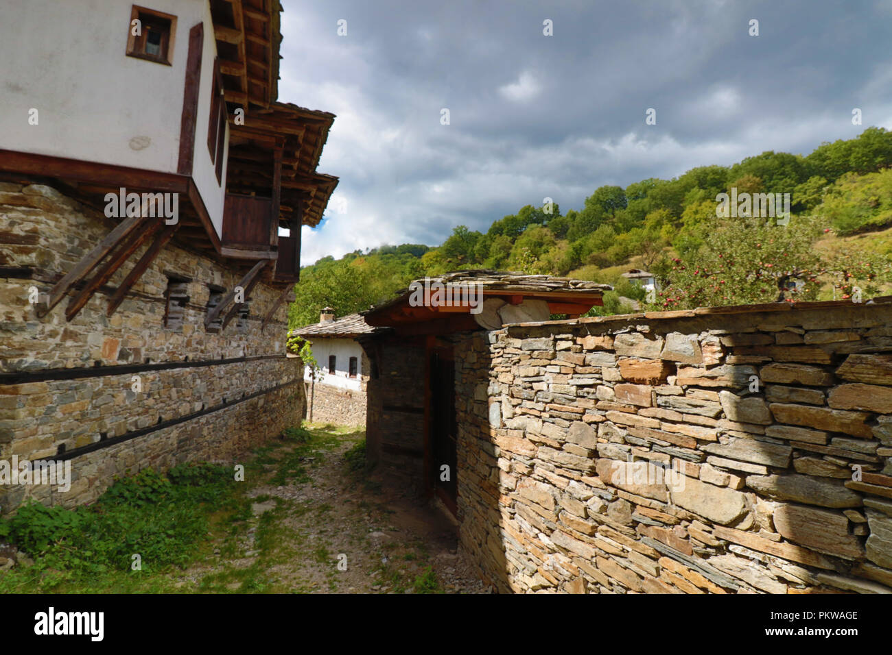 Old houses in the historical cultural reserve village of Dolen ...