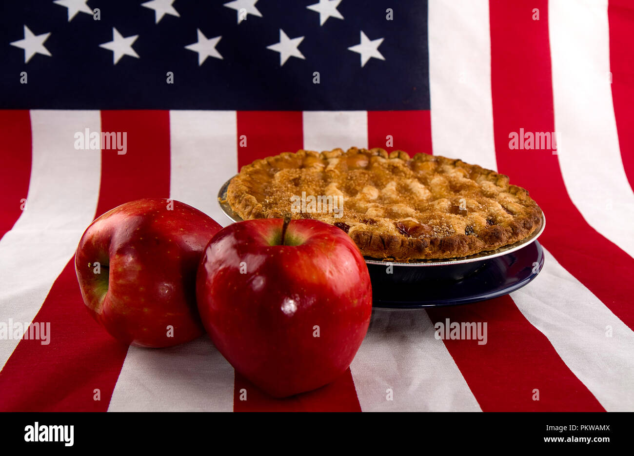 Patriotic concept, American Pie with flag Stock Photo - Alamy