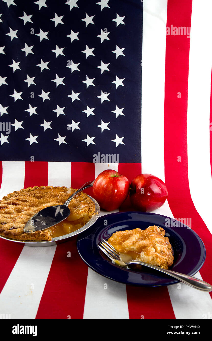 Patriotic concept, American Pie with flag Stock Photo - Alamy