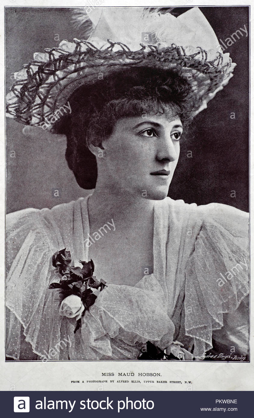 Maud Hobson portrait, d1913, was an English actress, photograph from ...
