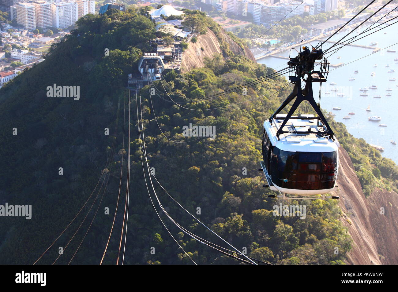 Bondinho from Pao de Azucar Rio de Janeiro Stock Photo - Alamy