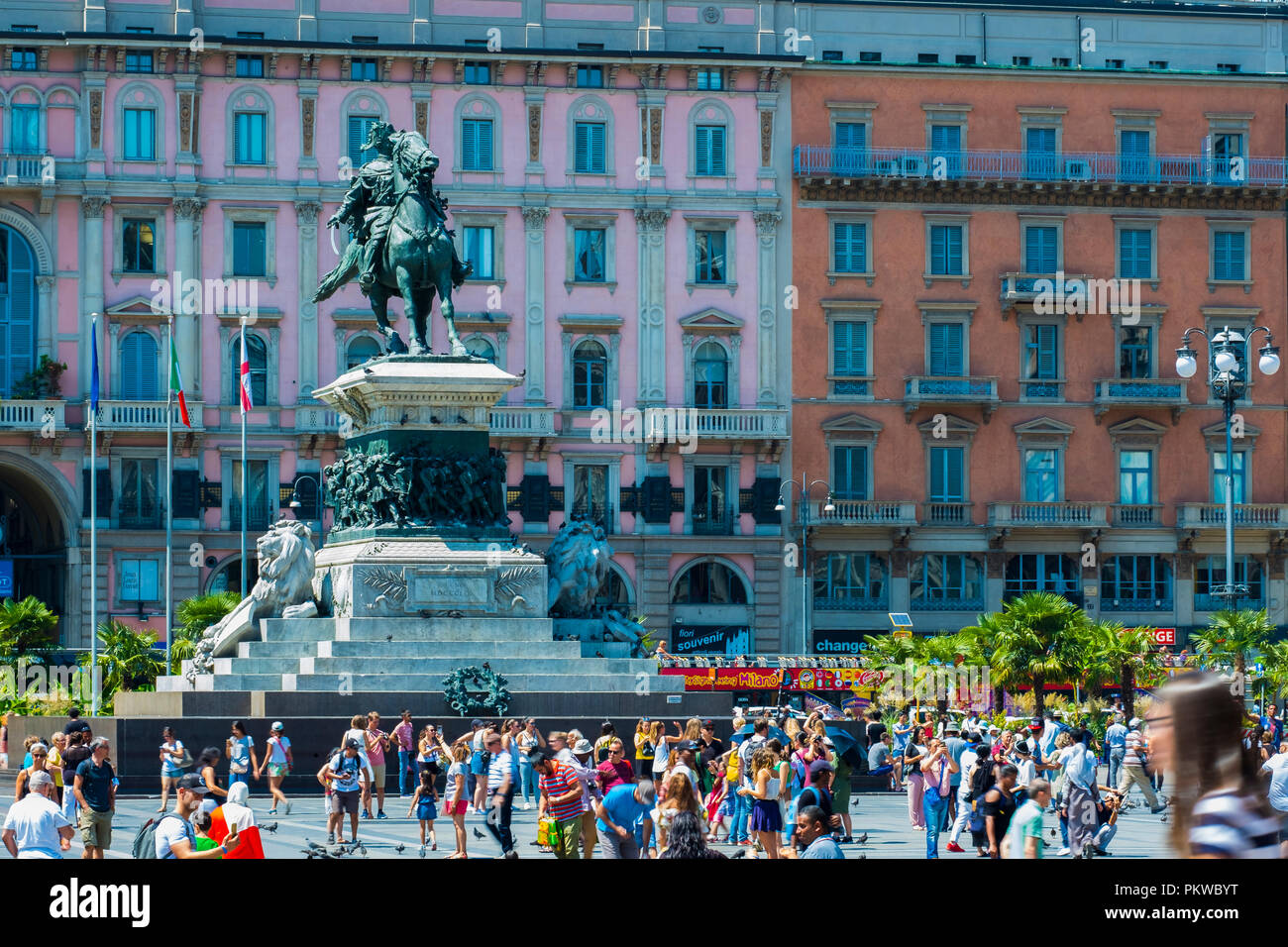 Statue of vittorio emanuele milan italy hi-res stock photography and ...