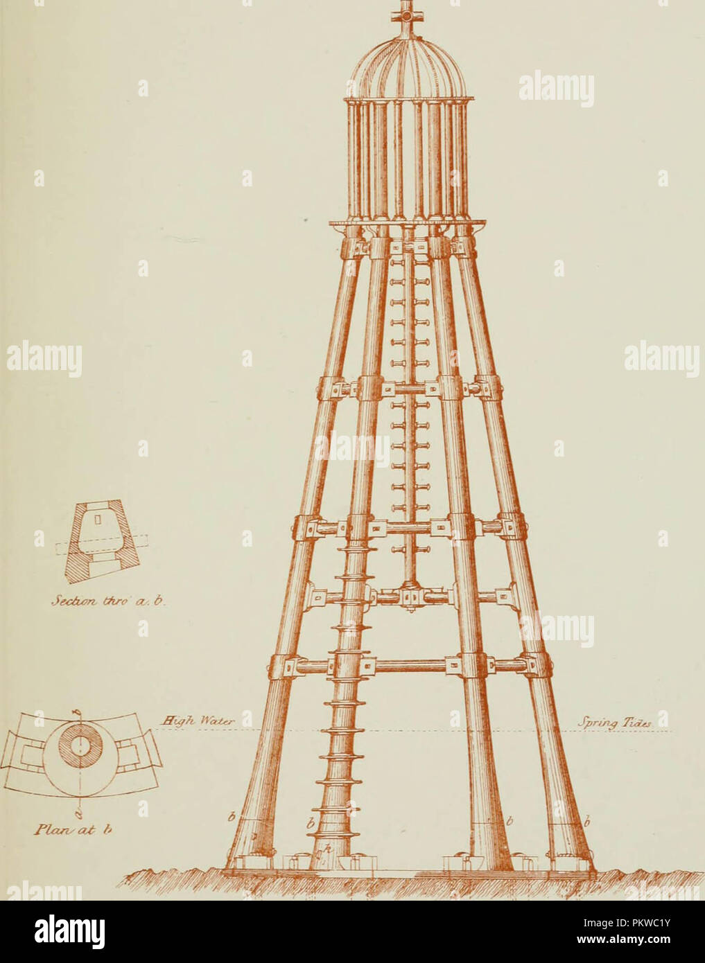 "Lighthouse construction and illumination;" (1881 Stock Photo - Alamy