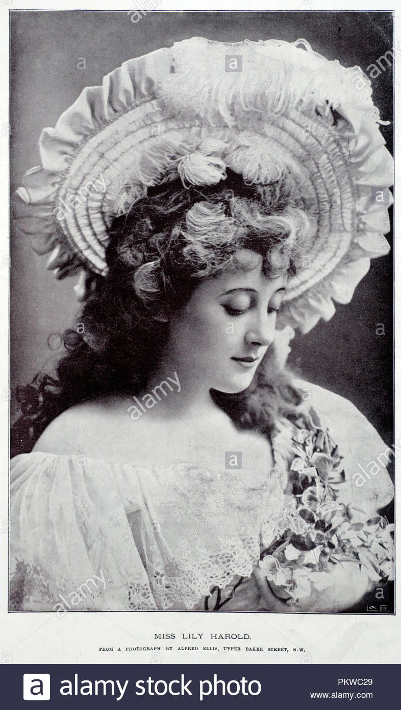 Lily Harold, 1870 - 1952, was an English actress, photograph from 1890s ...