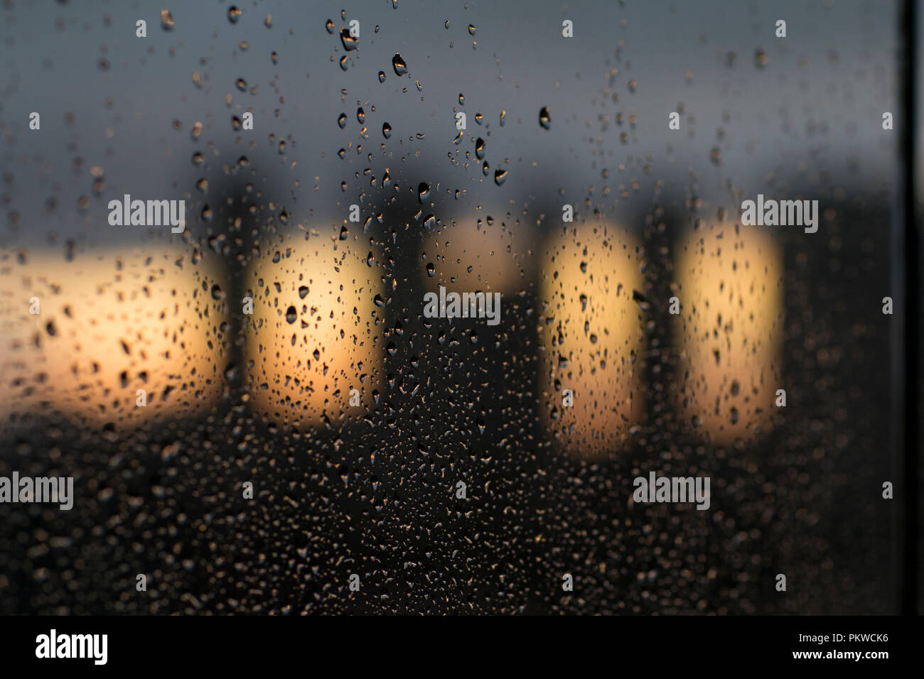 Window view houses on rainy hi-res stock photography and images - Alamy