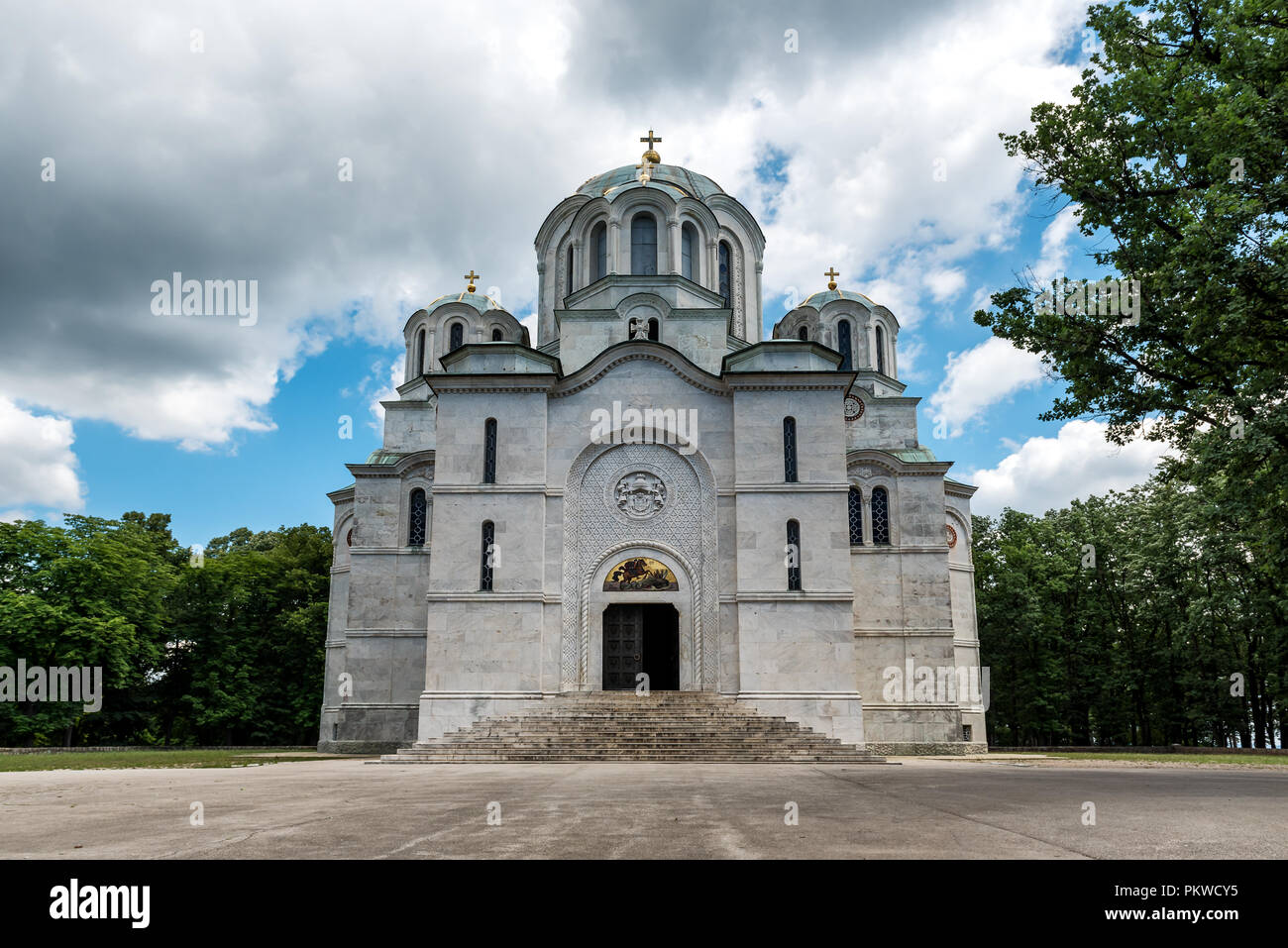 Saint George`s Church Oplenac, is the mausoleum of the Serbian and ...