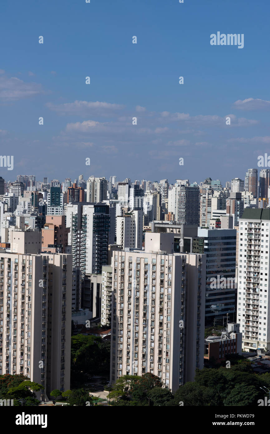 Large buildings in the big city. Sao Paulo state, Brazil in South ...