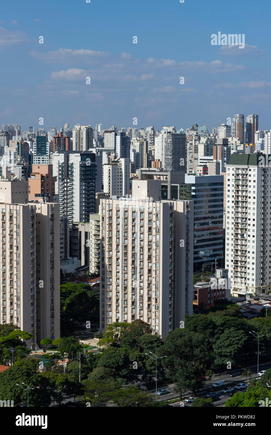 Large buildings in the big city. Sao Paulo state, Brazil in South ...