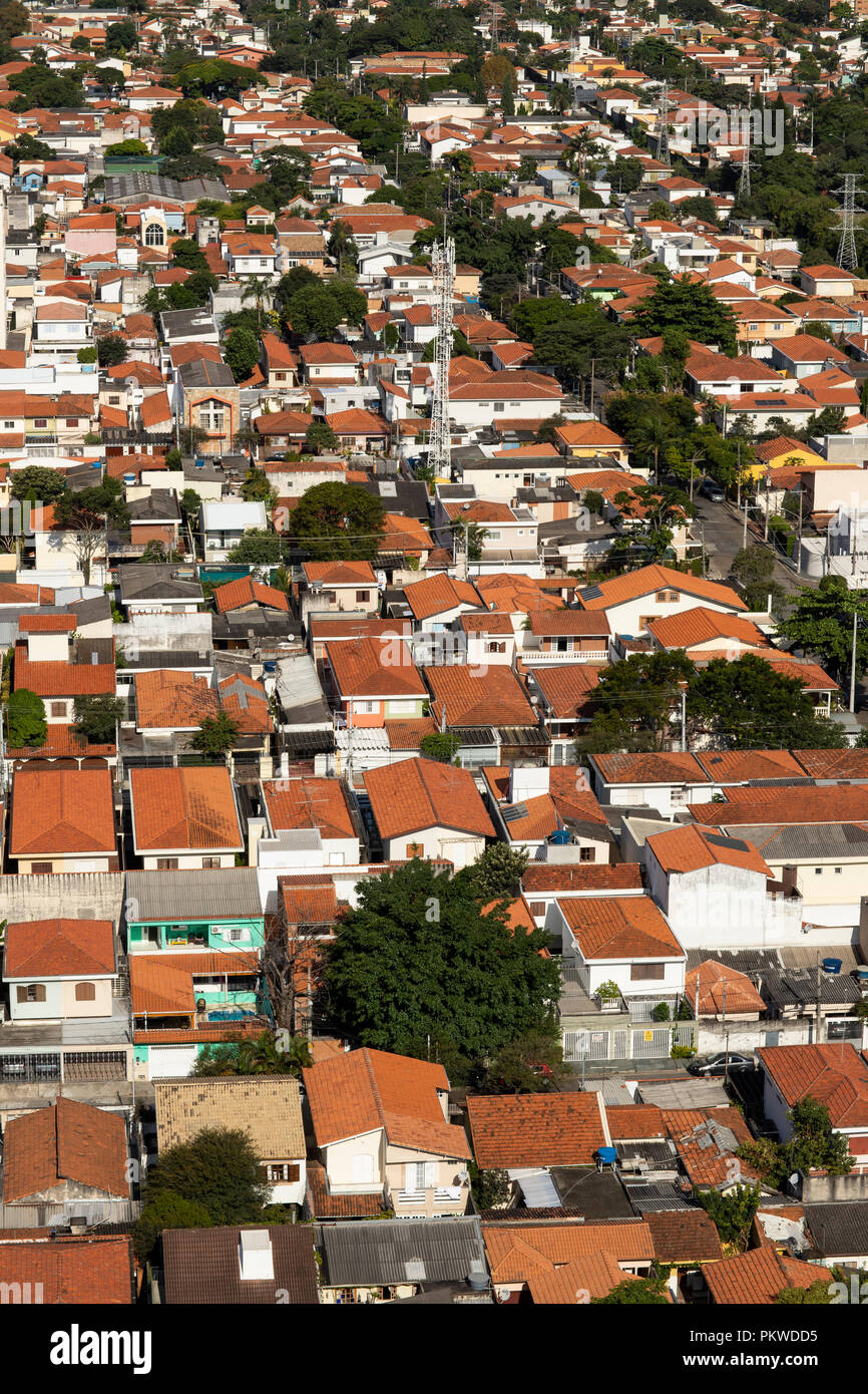 Roofs with red clay tiles on the houses Stock Photo - Alamy