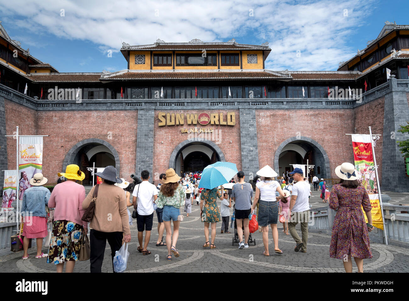 The main entrance to BaNa Hill. Many tourists visit Ba Na Hill mountain ...