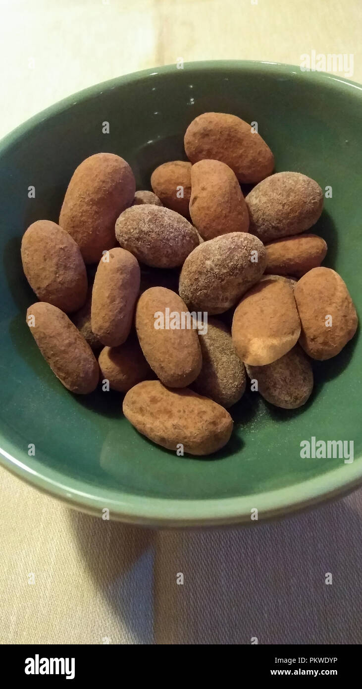 Chocolate nuggets with cinnamon. Delicious chocolate nuggets with ...