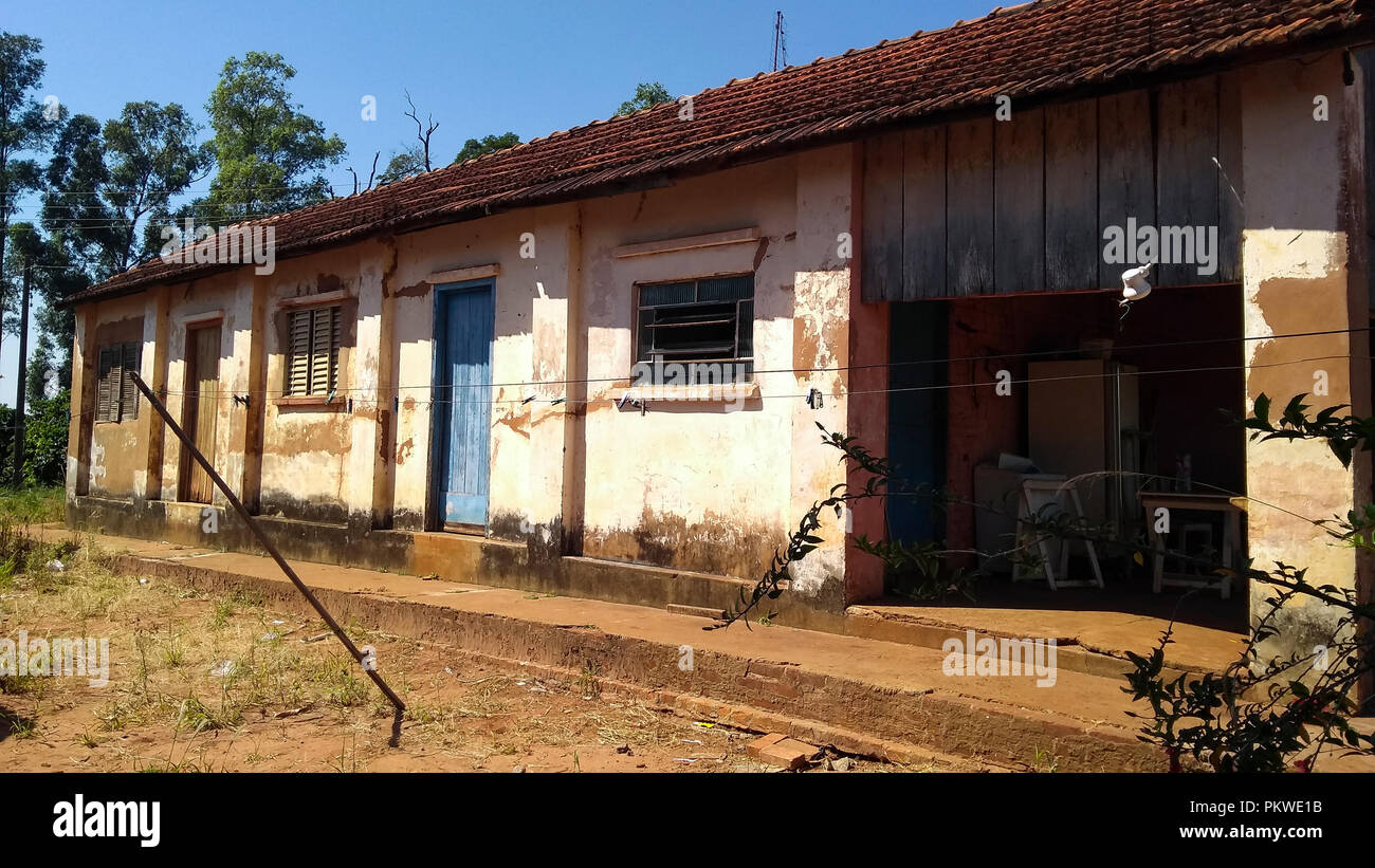 Simple and traditional house. House made of brick Stock Photo - Alamy