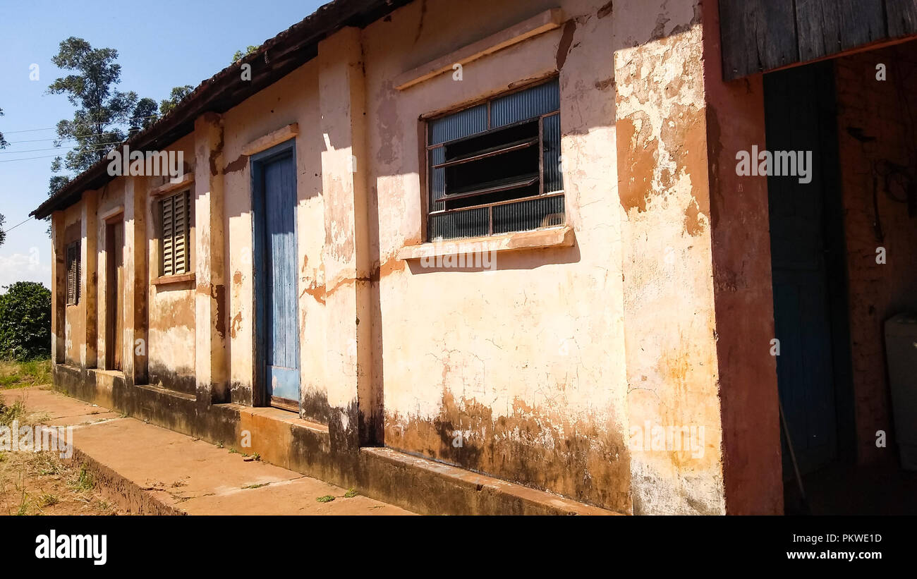 Simple and traditional house. House made of brick Stock Photo - Alamy