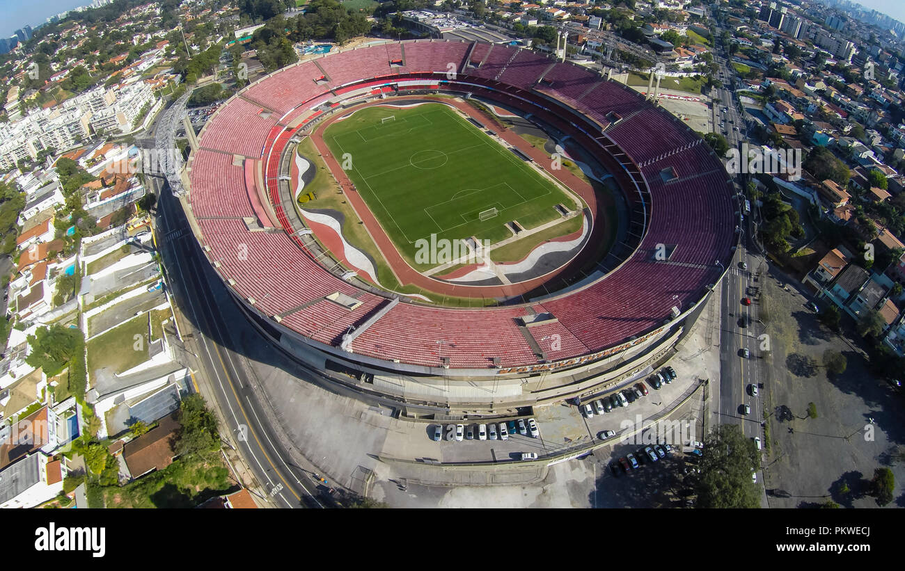Football around the world. Sao Paulo Football Club or Morumbi Stadium ...