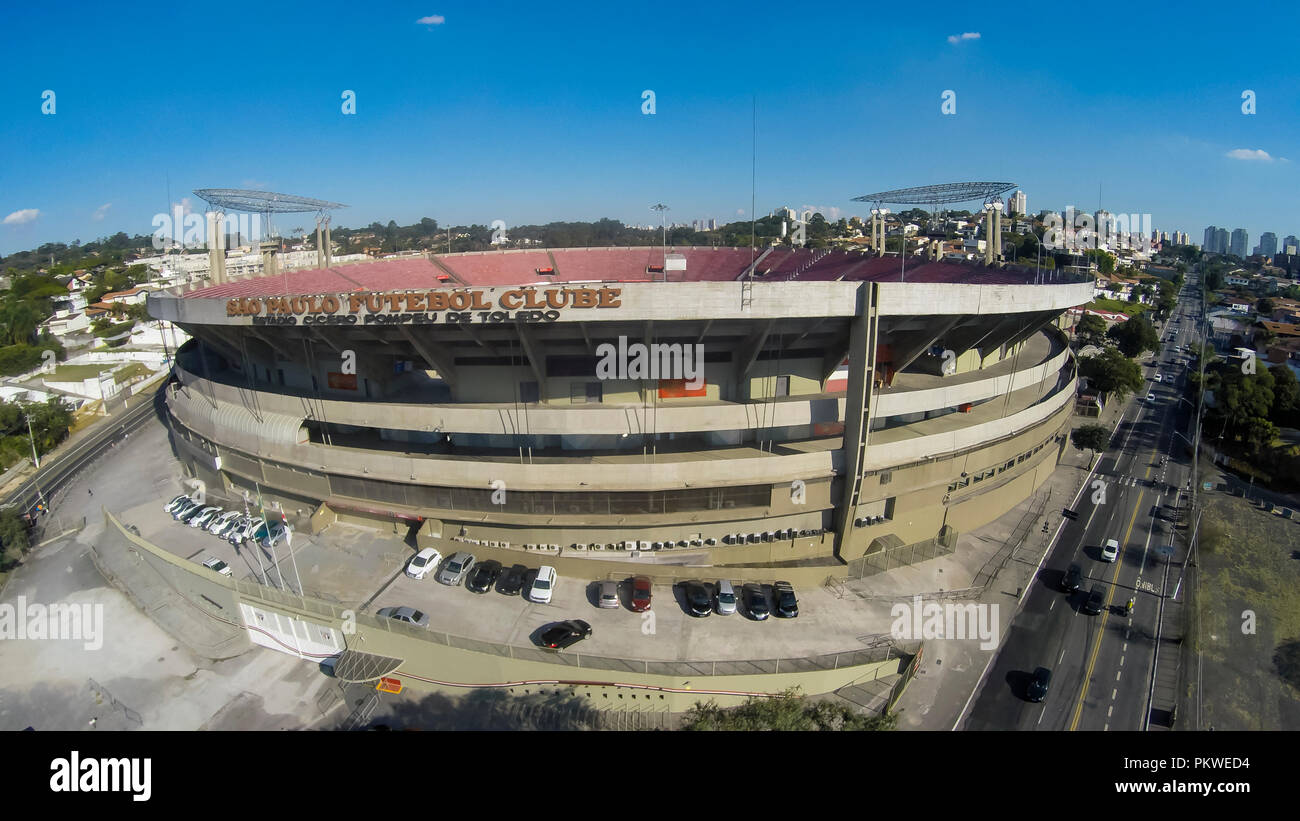 Football around the world. Sao Paulo Football Club or Morumbi Stadium ...