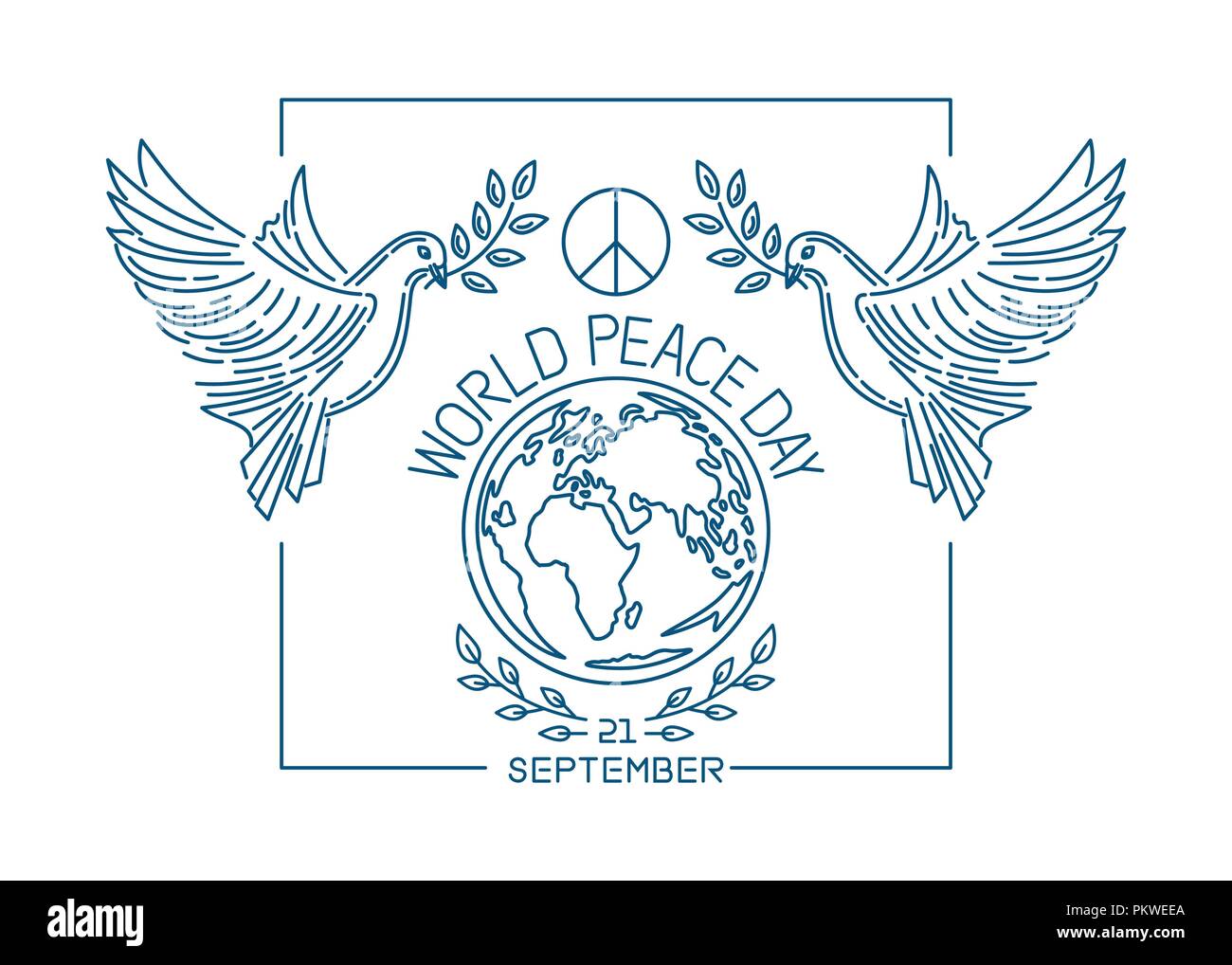 Peace logo design hi-res stock photography and images - Alamy