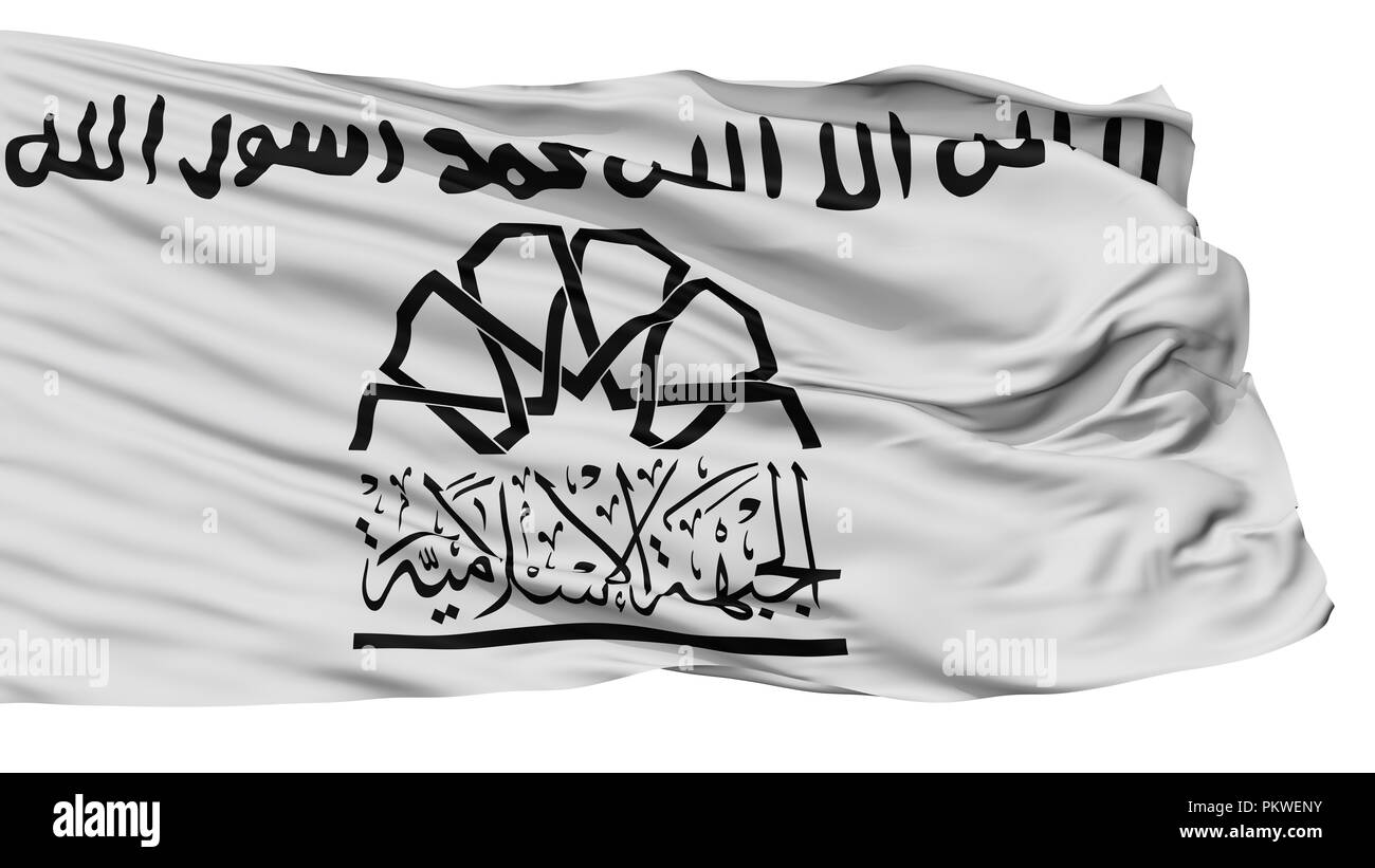 Islamic Front Syria Flag, Isolated On White Background, 3D Rendering ...
