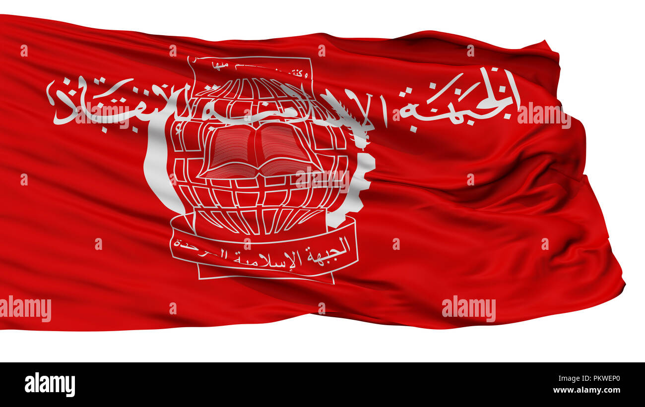 Islamic Salvation Front Flag, Isolated On White Background, 3D ...