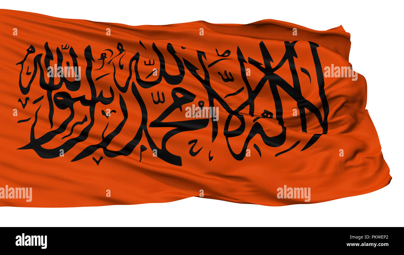 Kurdistan Islamic Group Flag, Isolated On White Background, 3D ...