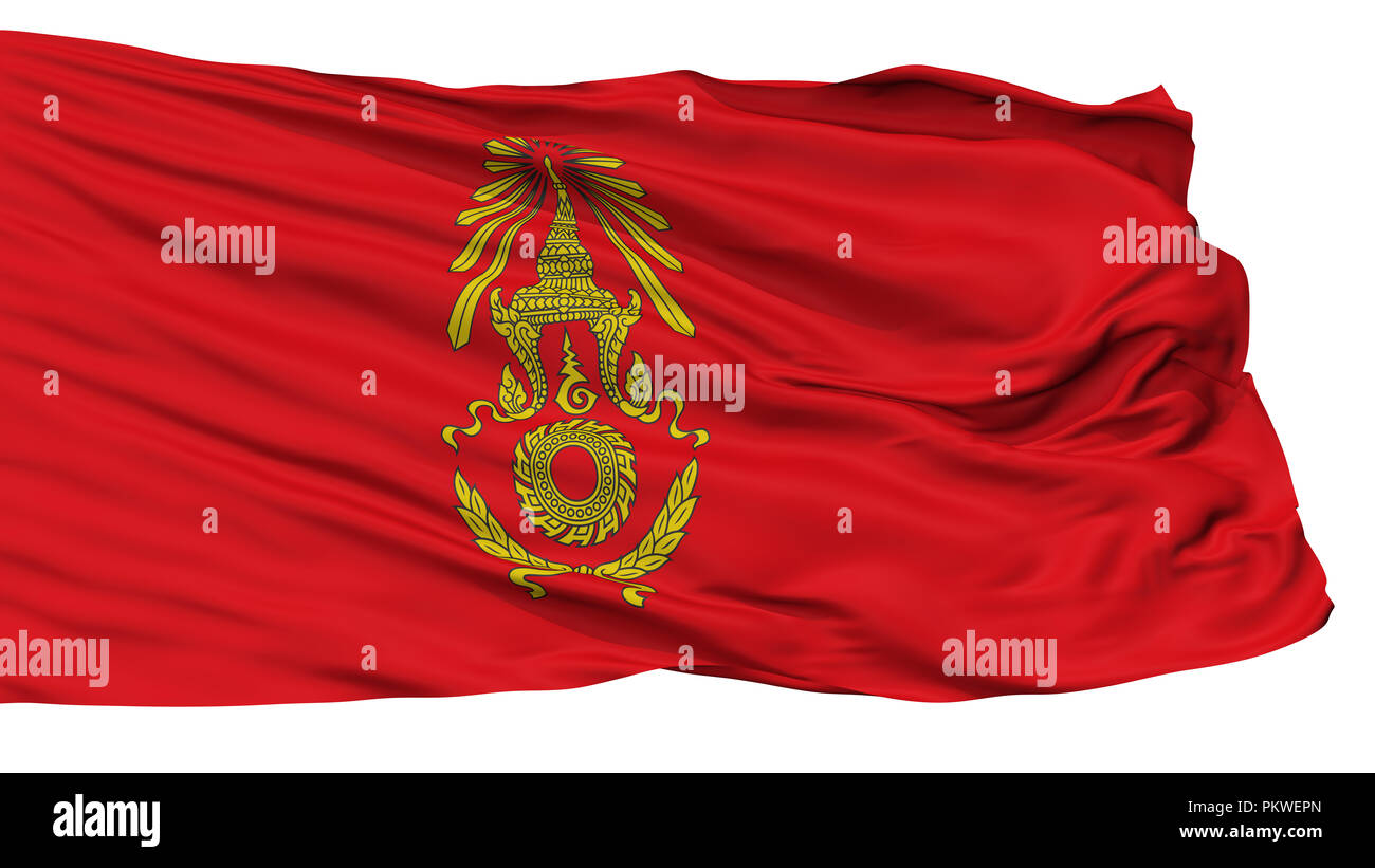 Royal Thai Army Flag, Isolated On White Background, 3D Rendering Stock ...