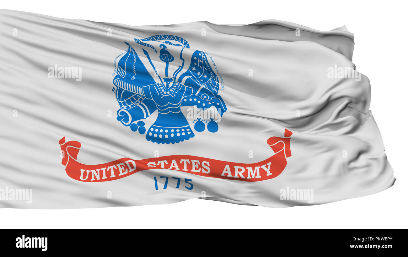United States Army Flag, Isolated On White Background, 3D Rendering ...