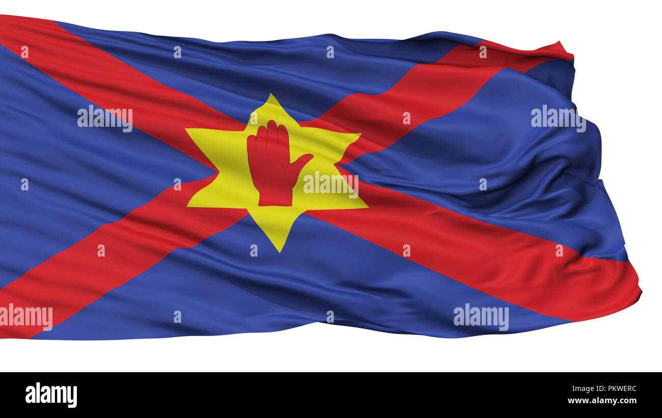 Ulster Nationalism Flag, Isolated On White Background, 3D Rendering ...