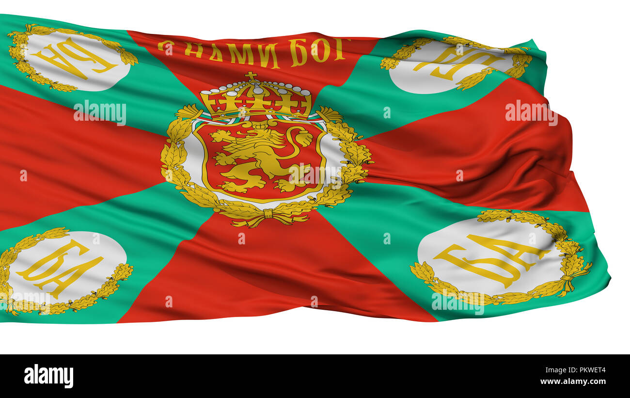 Bulgaria War Flag, Isolated On White Background, 3D Rendering Stock ...