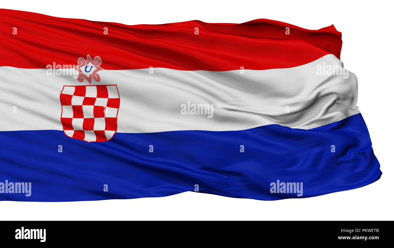 Independent State Of Croatia War Flag, Isolated On White Background, 3D ...