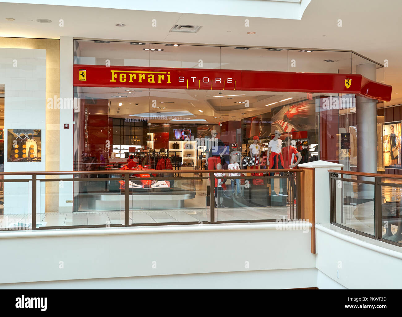 AVENTURA, USA - AUGUST 23, 2018: Famous Ferrari Store in Aventura Mall ...