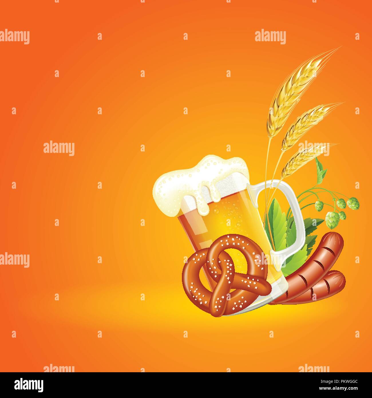 Oktoberfest party poster illustration hi-res stock photography and ...