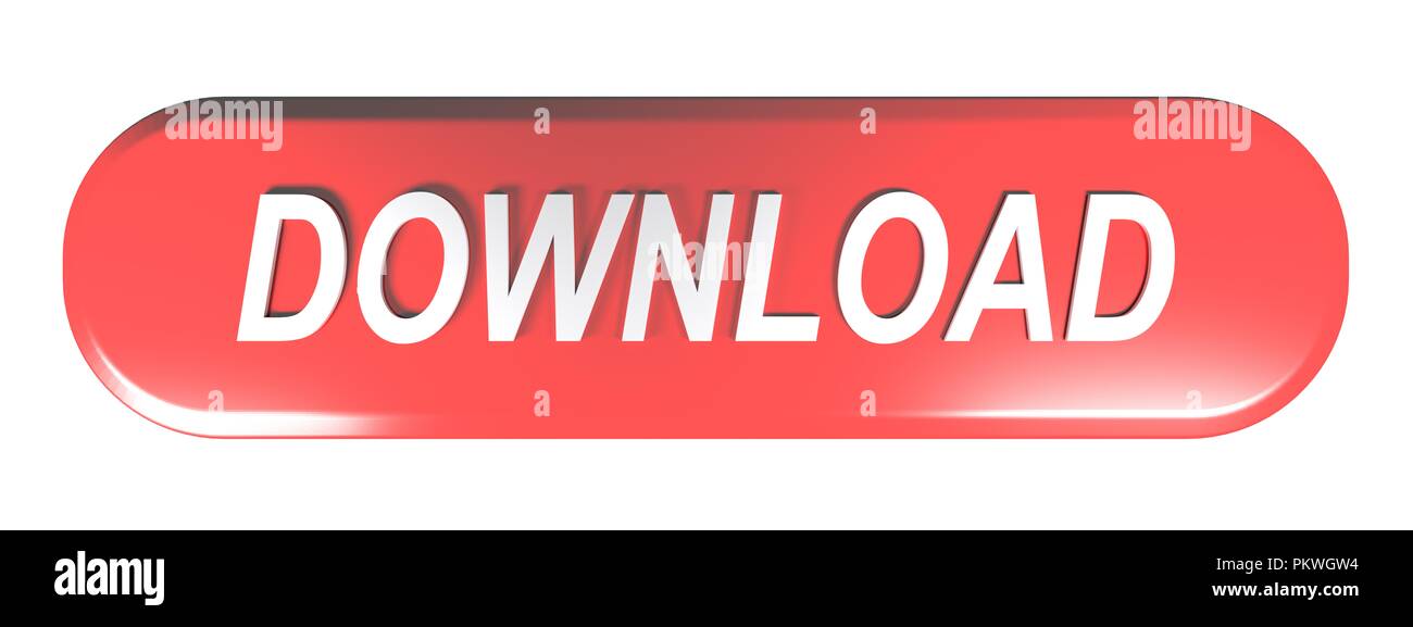 Red rounded rectangle push button DOWNLOAD - 3D rendering Stock Photo - Alamy