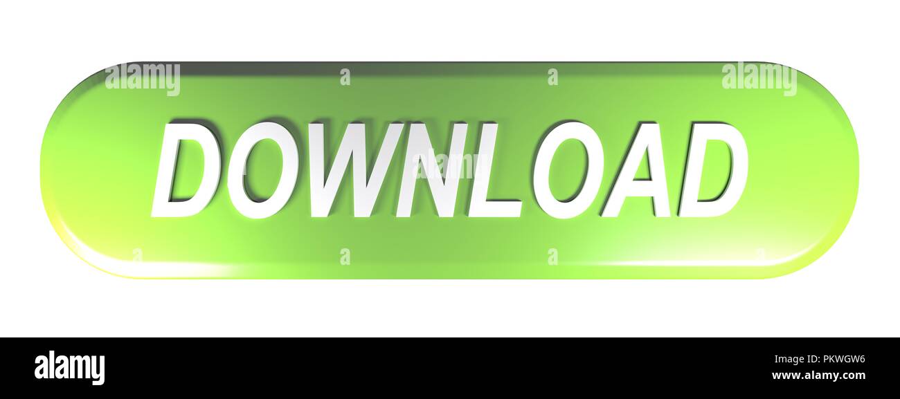 Green rounded rectangle push button DOWNLOAD - 3D rendering Stock Photo ...