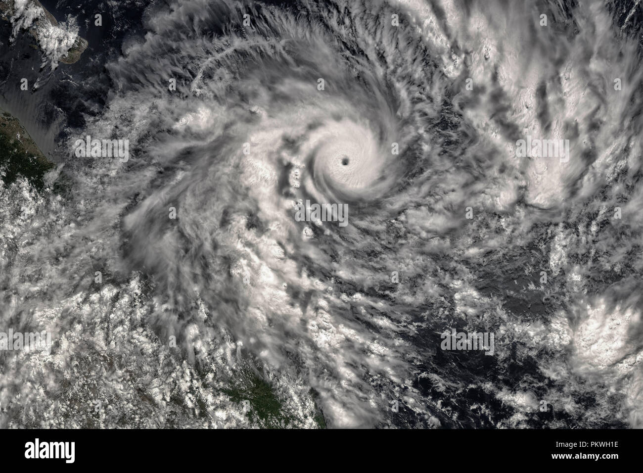 Hurricane seen from the space. Elements of this image are furnished by ...